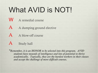 Avid parent night | PPT