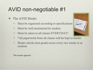 Avid parent night | PPT