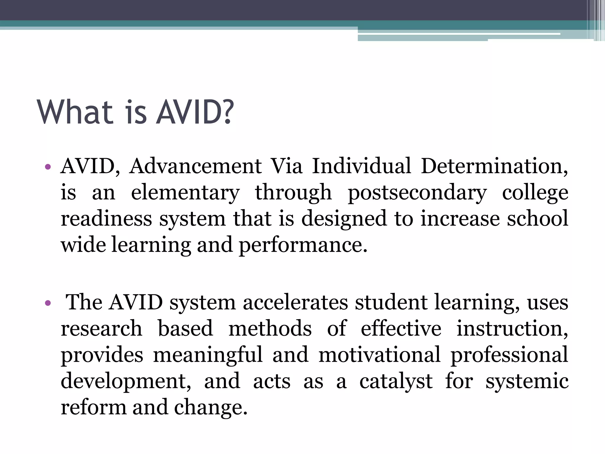 AVID Presentation | PPTX