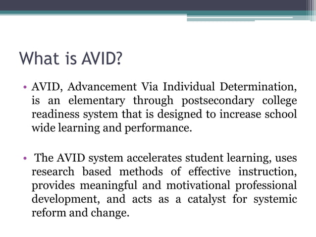 AVID Presentation | PPT