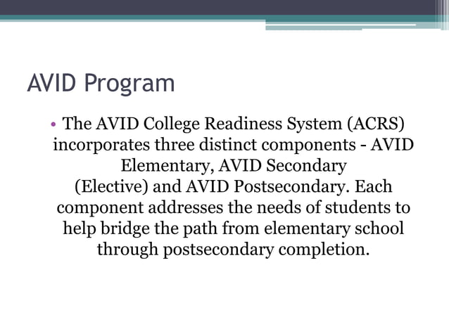AVID Presentation | PPT