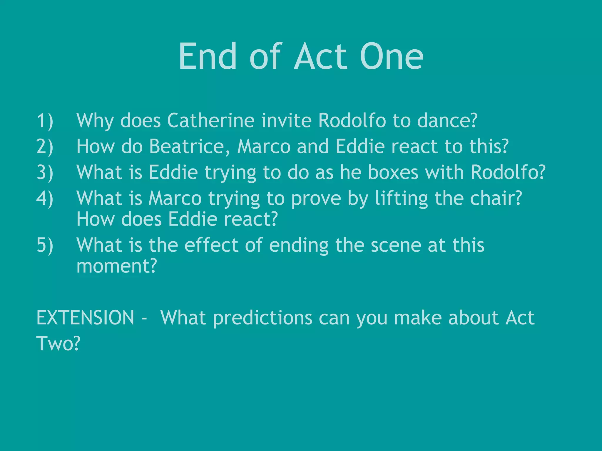 A view from the bridge | PPT