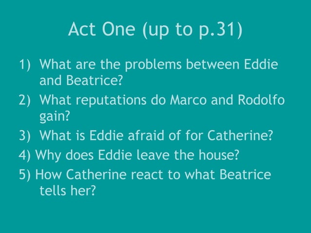 A view from the bridge | PPT