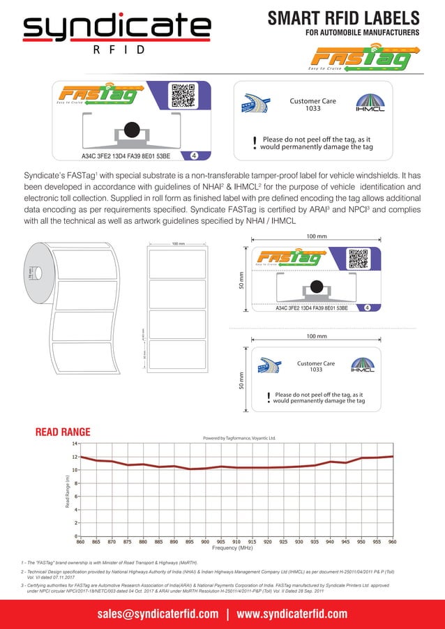 RFID Vehicle Tags for Automated vehicle identification & Automatic toll ...
