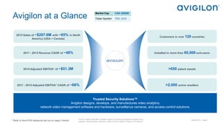 Avigilon Corporate Presentation | PDF