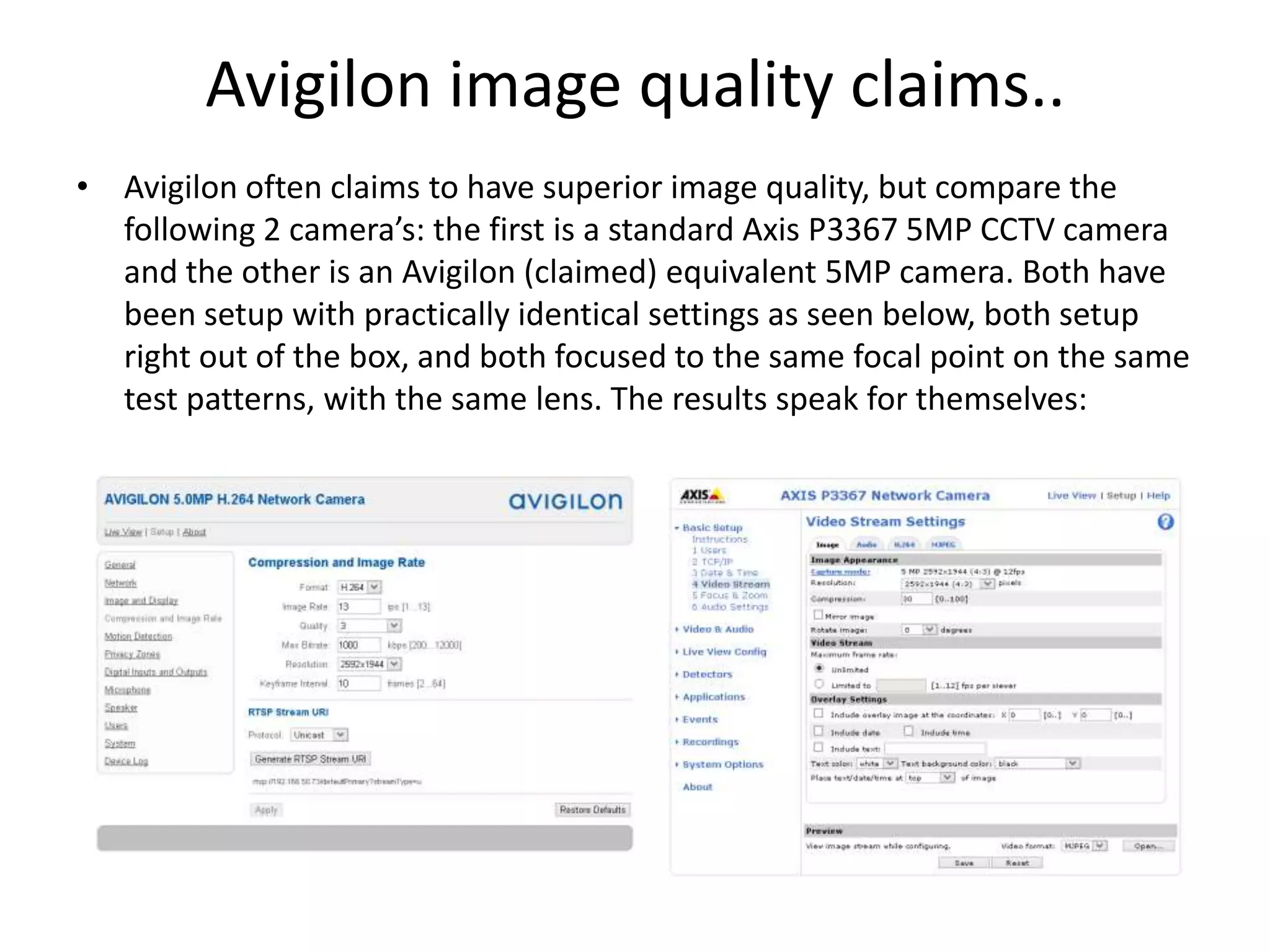 Avigilon camera comparison | PPT