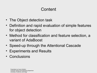 Avihu Efrat's Viola and Jones face detection slides | PPT