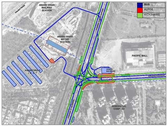 Anand Vihar Integrated Circulation Plan | PPT | Rail Travel | Travel Type