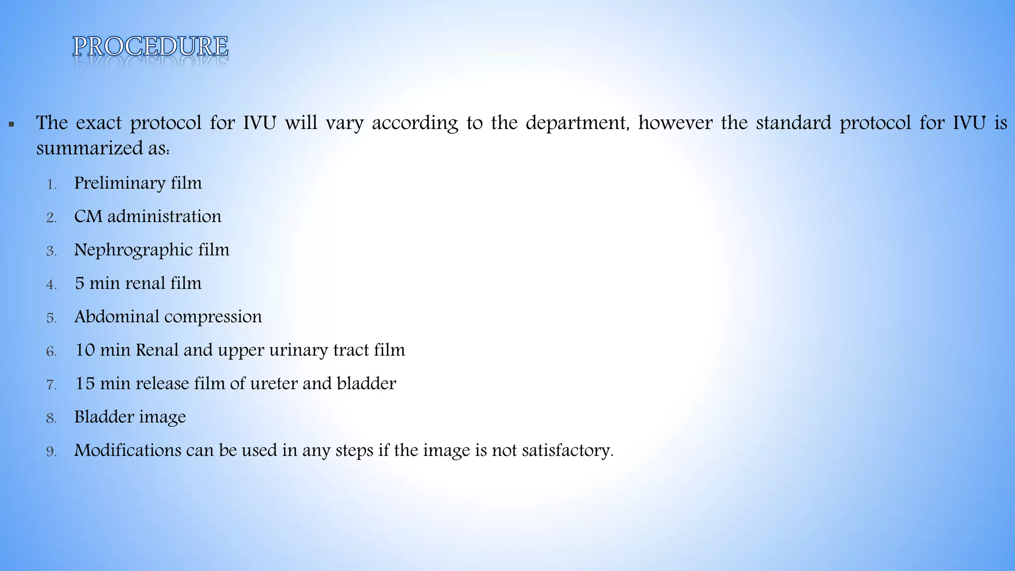 Intravenous urography (IVU)- Avinesh Shrestha | PPTX