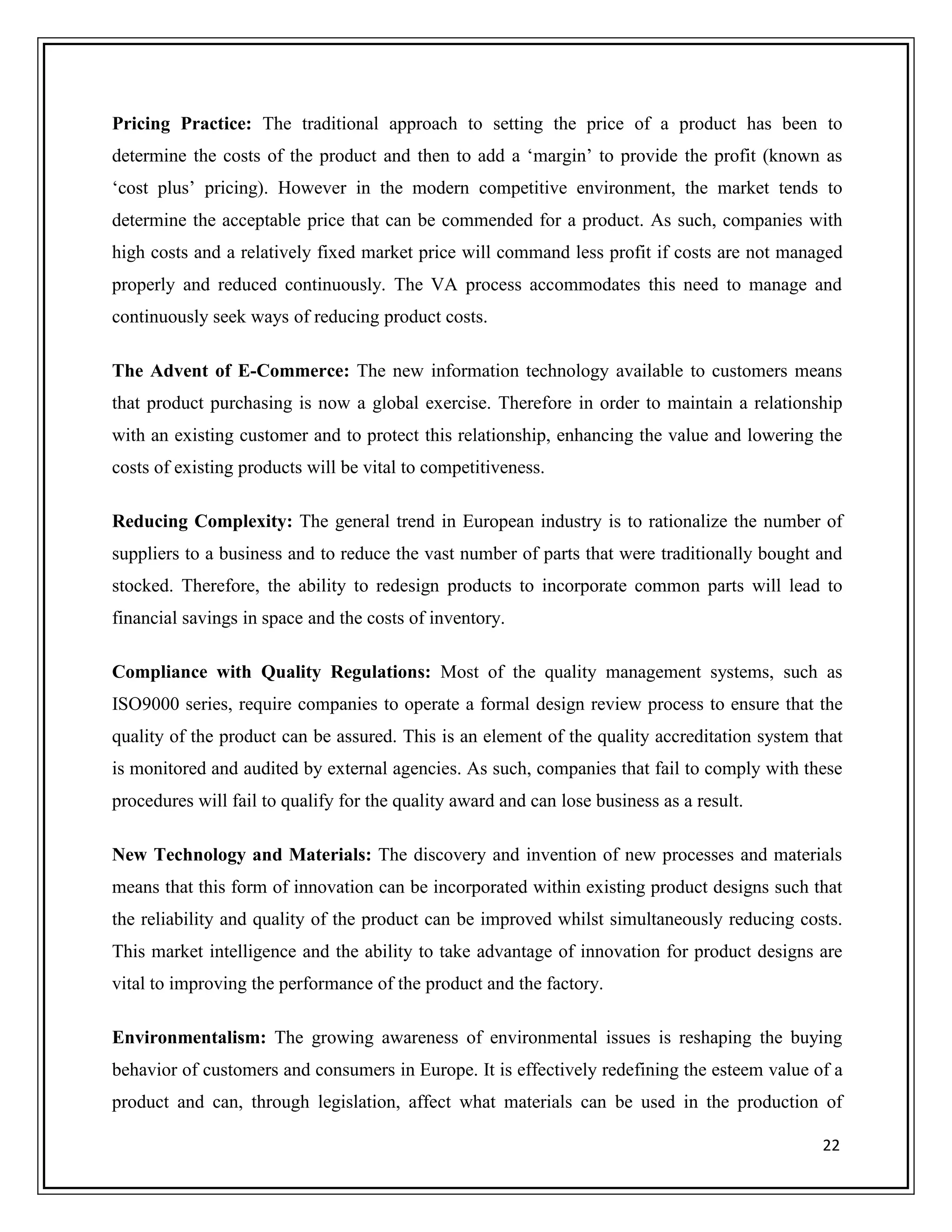 A Study Report on Value Analysis and Value Engineering (VAVE) | PDF ...