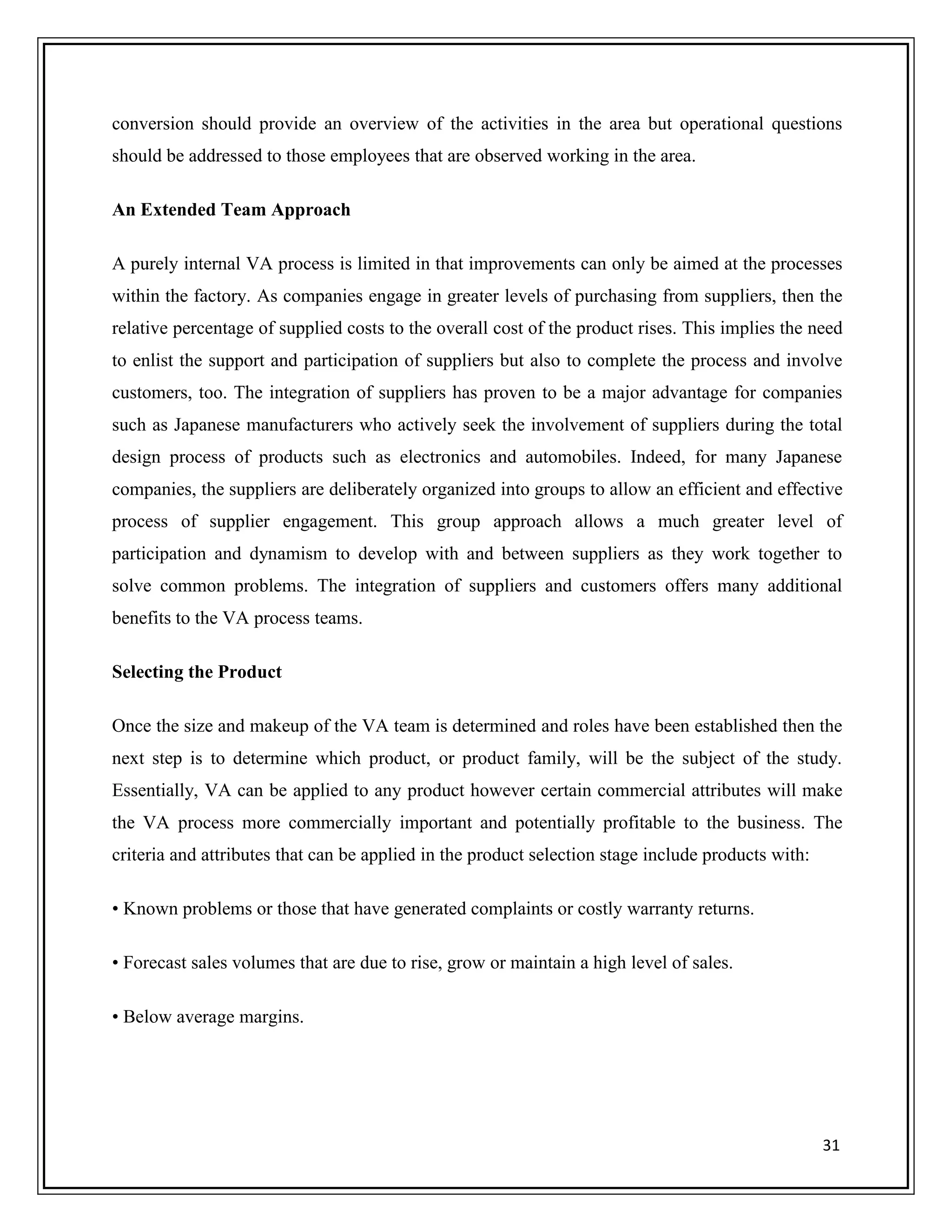 A Study Report on Value Analysis and Value Engineering (VAVE) | PDF | Civil Engineering Industry ...