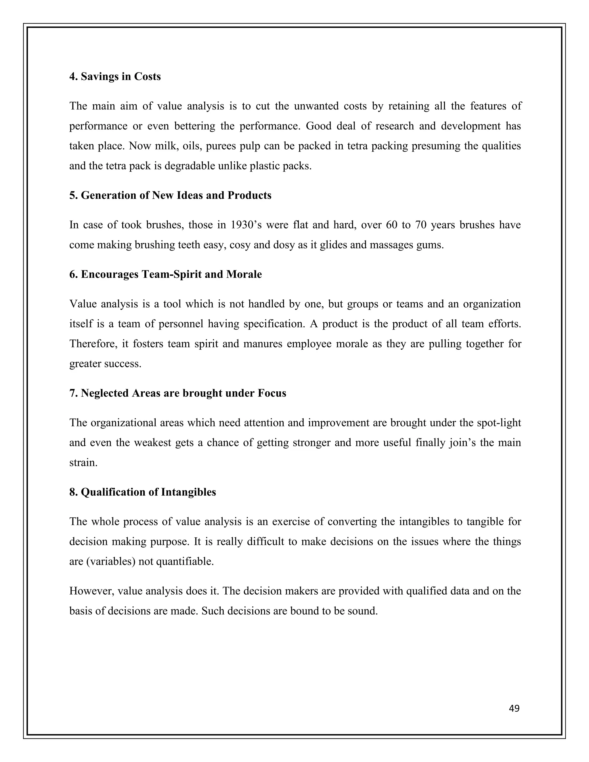 A Study Report on Value Analysis and Value Engineering (VAVE) | PDF