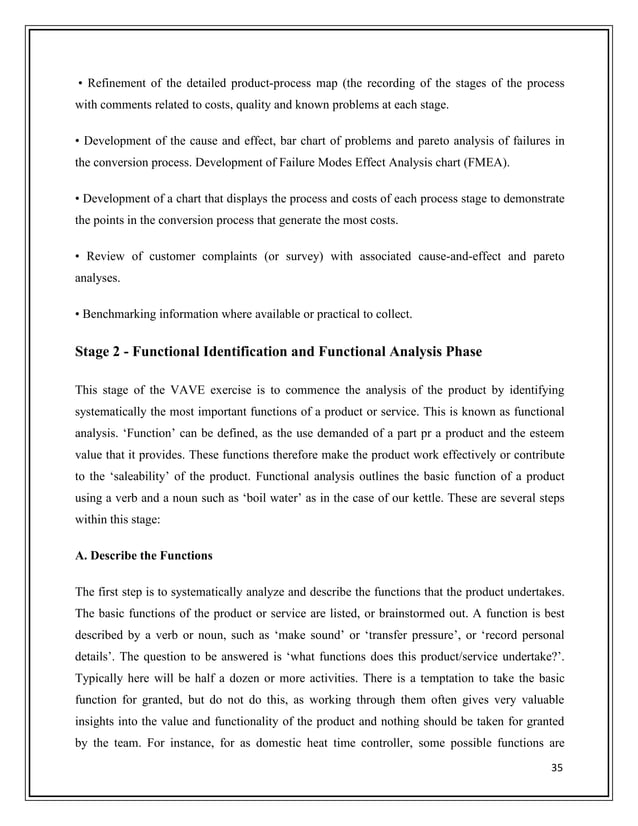 A Study Report on Value Analysis and Value Engineering (VAVE) | PDF ...