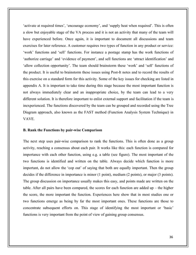 A Study Report on Value Analysis and Value Engineering (VAVE) | PDF ...