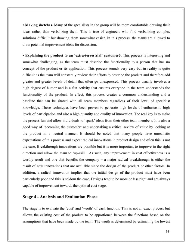 A Study Report on Value Analysis and Value Engineering (VAVE) | PDF ...