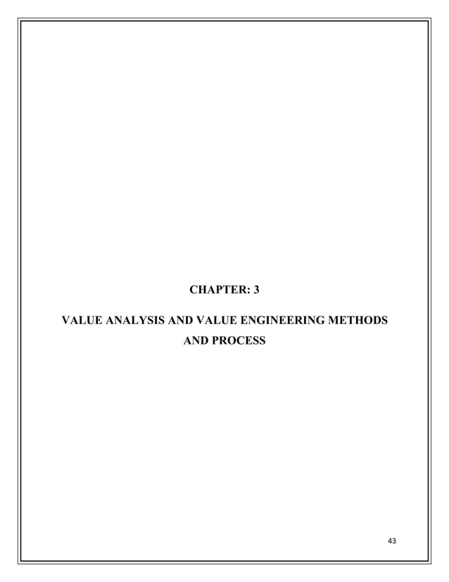 A Study Report on Value Analysis and Value Engineering (VAVE) | PDF | Civil Engineering Industry ...