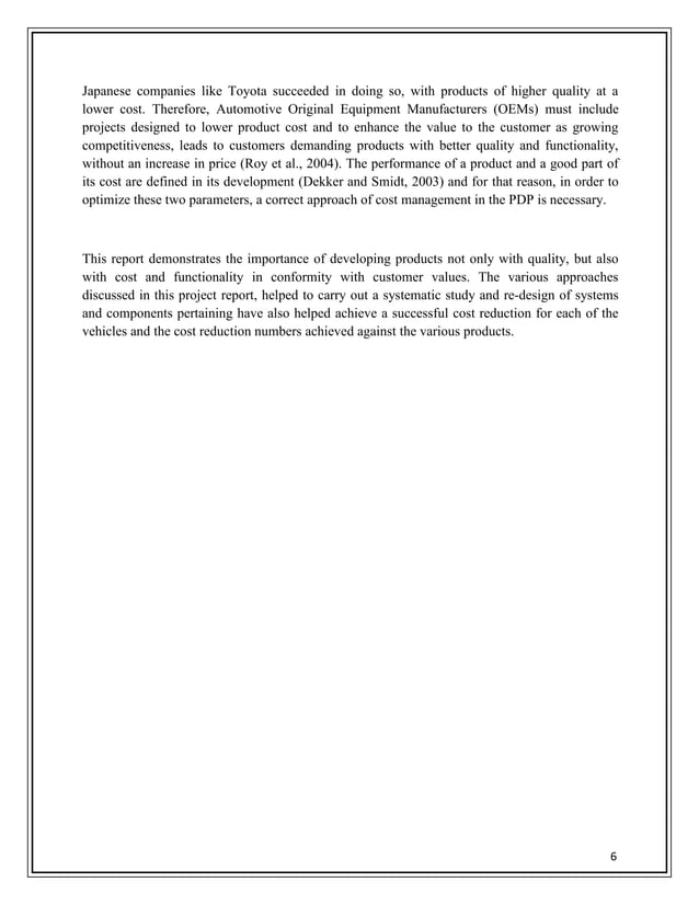 A Study Report on Value Analysis and Value Engineering (VAVE) | PDF | Civil Engineering Industry ...