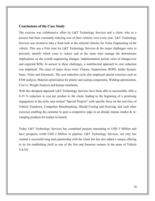 A Study Report on Value Analysis and Value Engineering (VAVE) | PDF