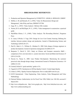 A Study Report on Value Analysis and Value Engineering (VAVE) | PDF