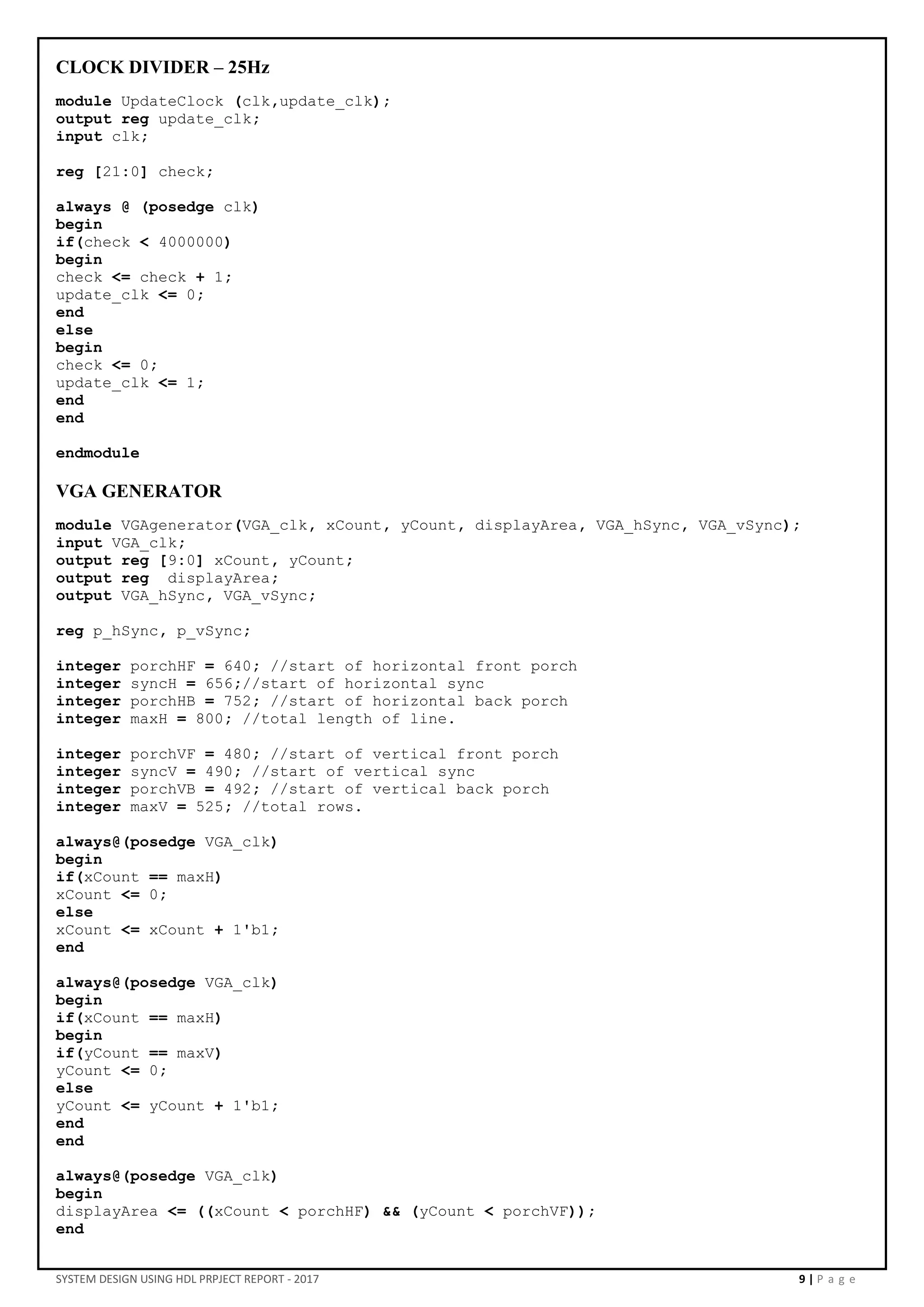 Snake Game on FPGA in Verilog | PDF | PC Games | Video Gaming