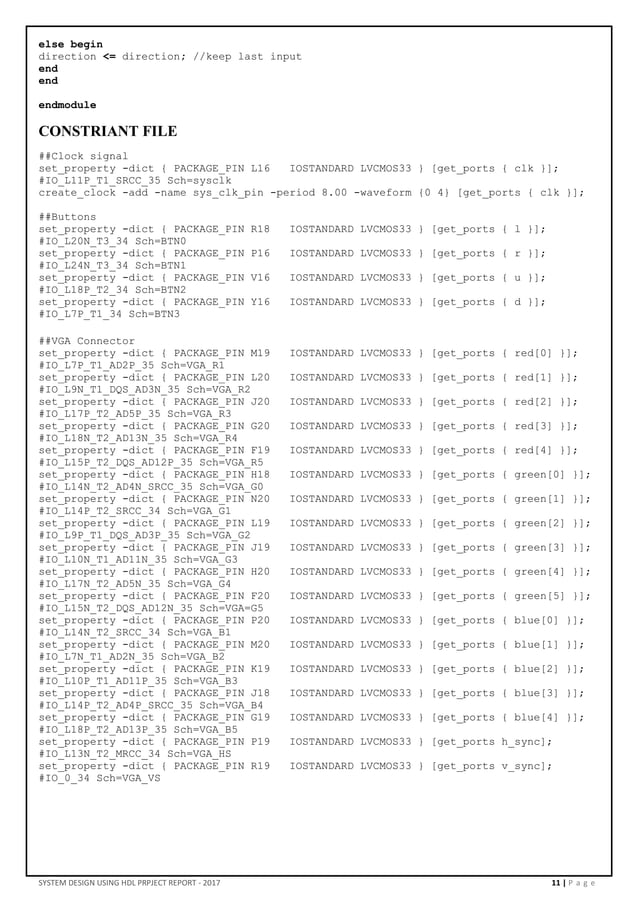 Snake Game on FPGA in Verilog | PDF | PC Games | Video Gaming