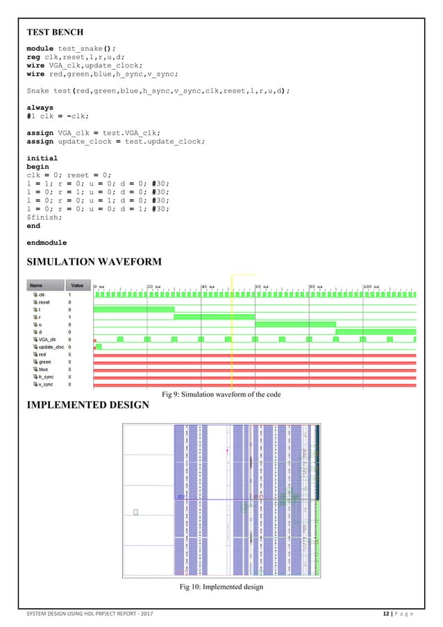 Snake Game on FPGA in Verilog | PDF | PC Games | Video Gaming