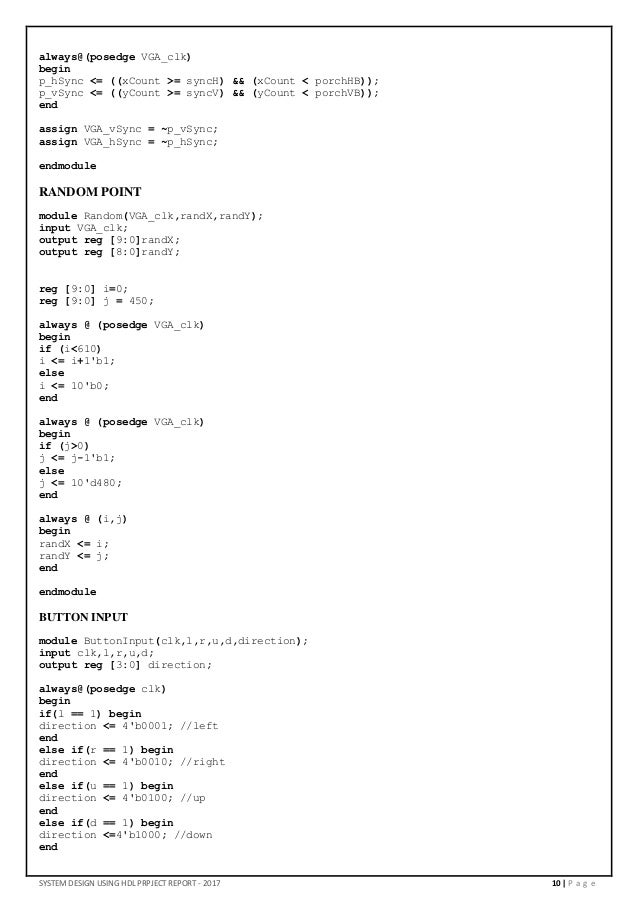 Snake Game on FPGA in Verilog