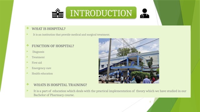 Hospital training ppt, practice School for b pharm 7th sem students | PPT