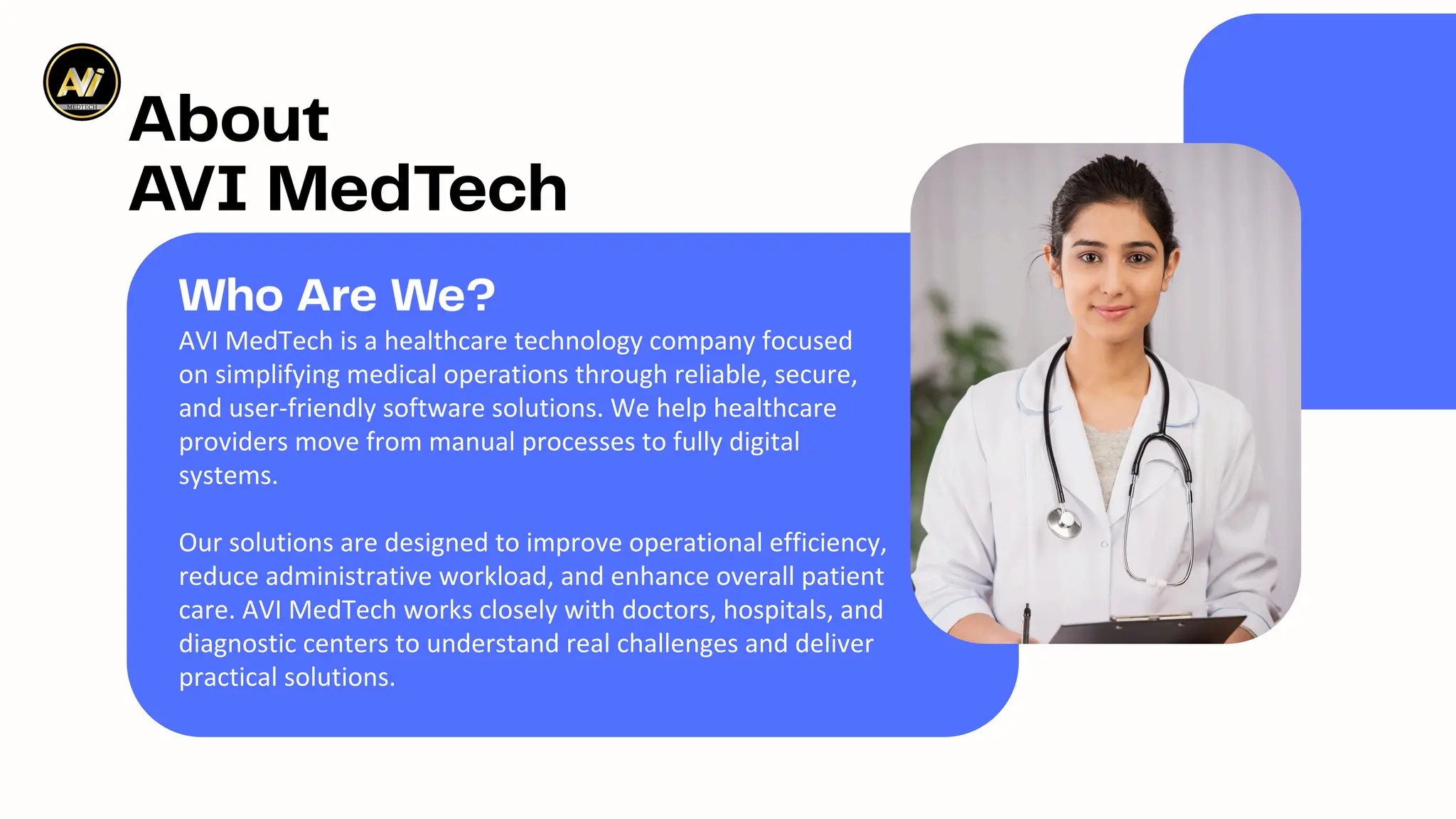 Transforming healthcare operations with smart, reliable, and easy to use digital solutions. | PDF