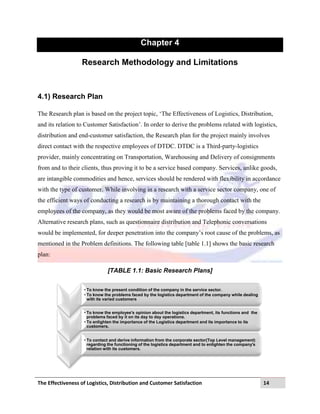 Logistics and Distribution Project - DTDC | DOCX