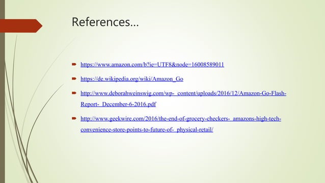 Amazon go- Just walk-out technology | PPTX