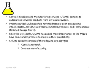 Contract Research And Manufacturing Services | PPT
