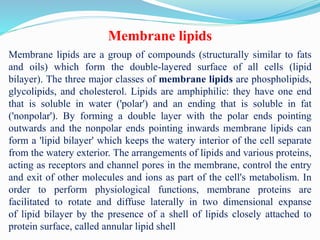 Biomembranes of cell | PPTX