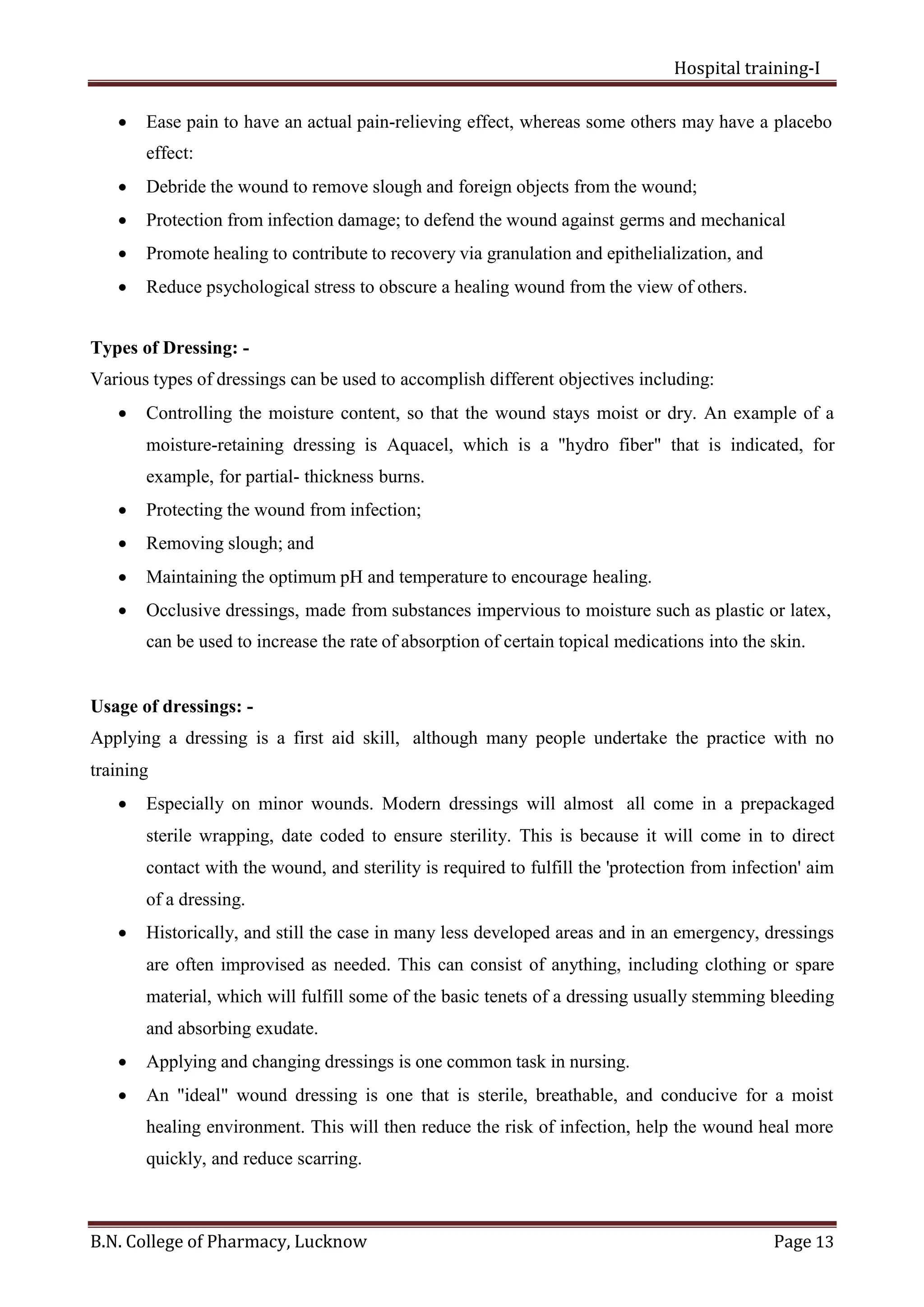 Hospital Training Report- AKTU Hospital Training Report | DOCX