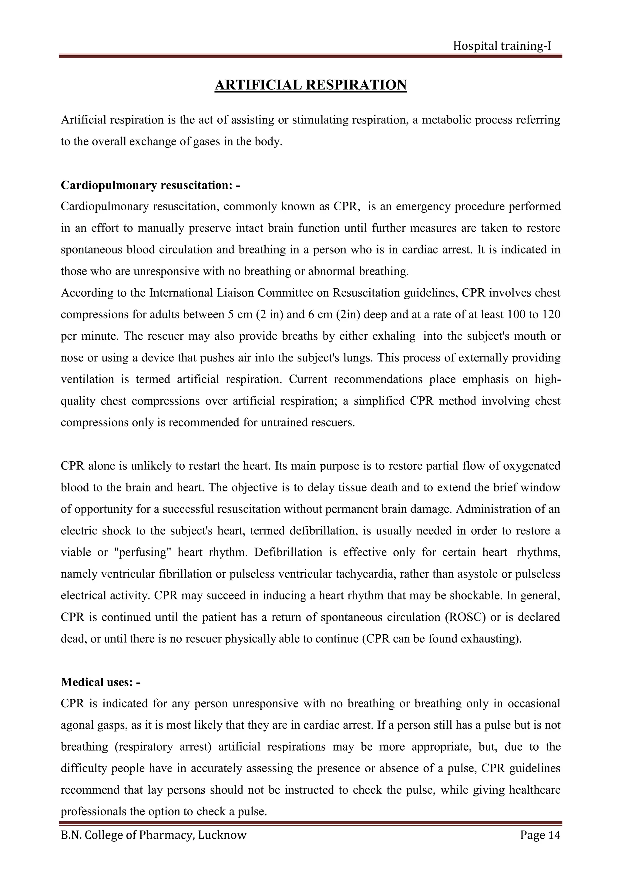 Hospital Training Report- AKTU Hospital Training Report | DOCX