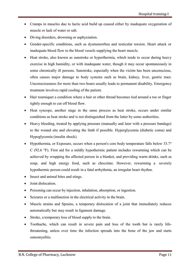 Hospital Training Report- AKTU Hospital Training Report | DOCX