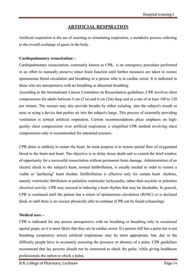 Hospital Training Report- AKTU Hospital Training Report | DOCX