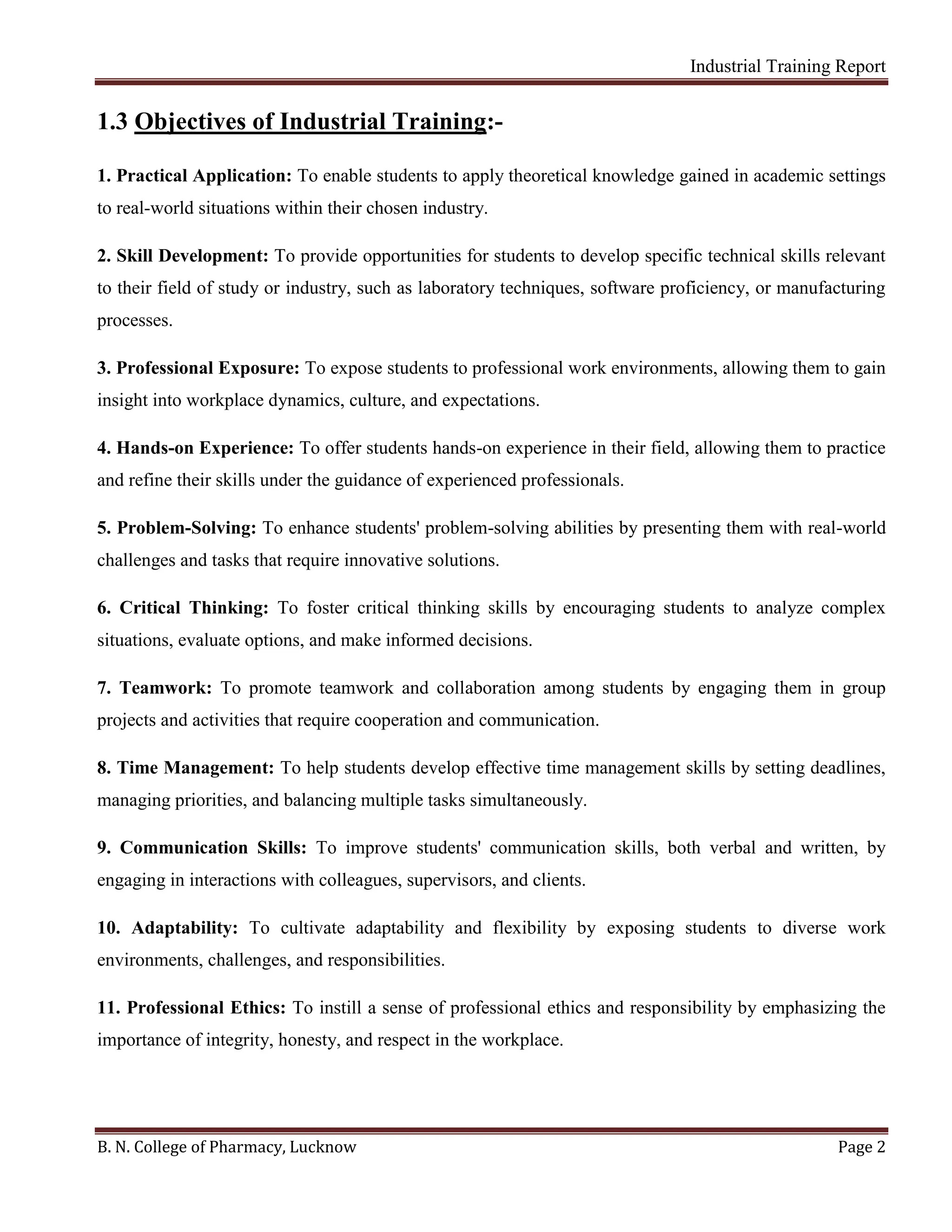 Industrial Training Report- AKTU Industrial Training Report | DOCX