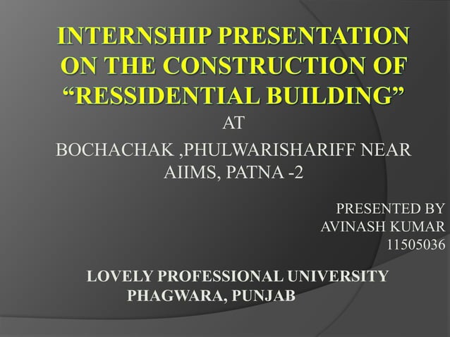(Avinash)residential building project | PPTX