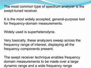 spectrum analyzers ppt | PPTX
