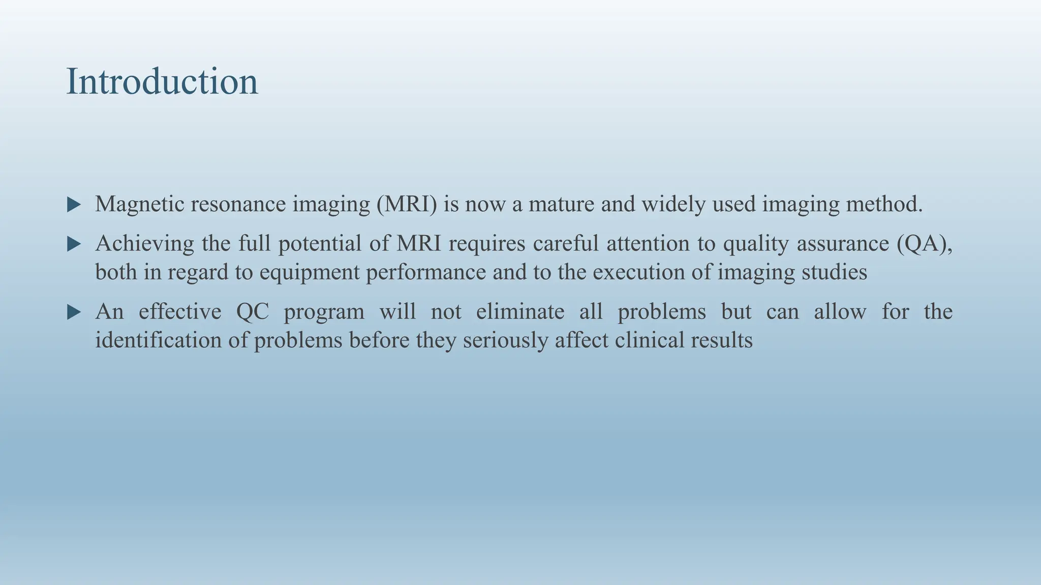 Quality Control in MRI- Avinesh Shrestha | PDF