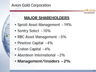 Avion corporate presentation - Jan 2011 | PDF | Commodities | Economy