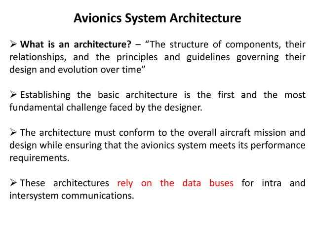 avionics-architectures1.ppt | Operating Systems | Computer Software and Applications