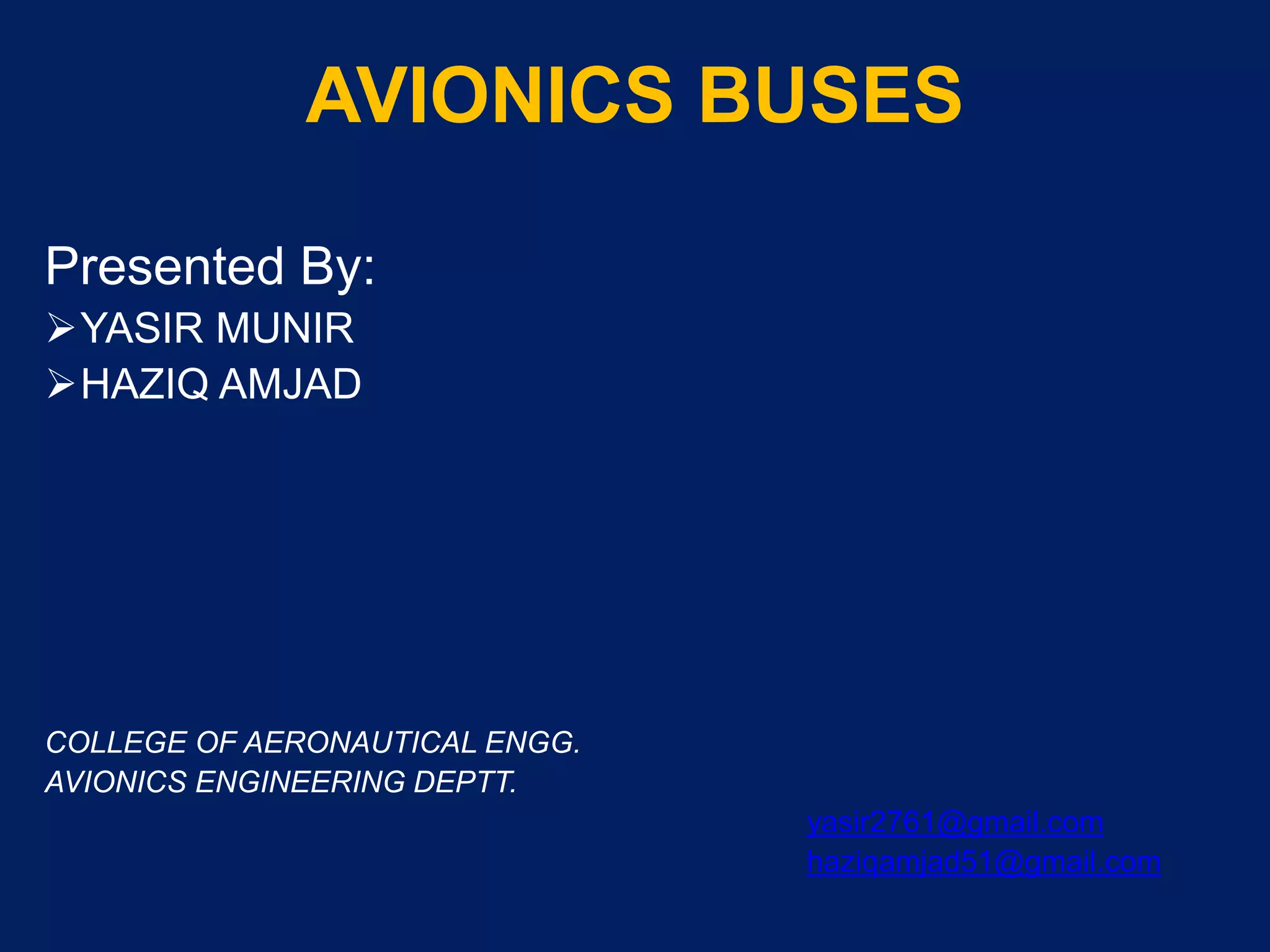 Avionics buses | PPTX