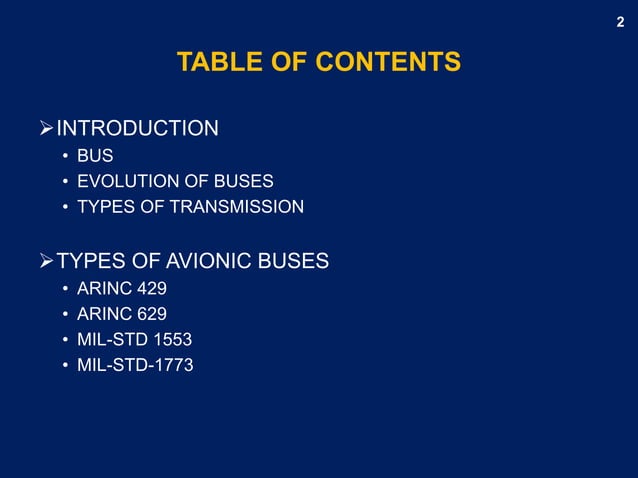 Avionics buses | PPTX
