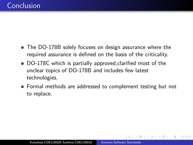 Avionics Software Standards Ppt In Latex Pdf