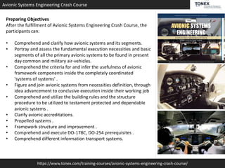 Avionic systems engineering crash course - Tonex Training | PPTX