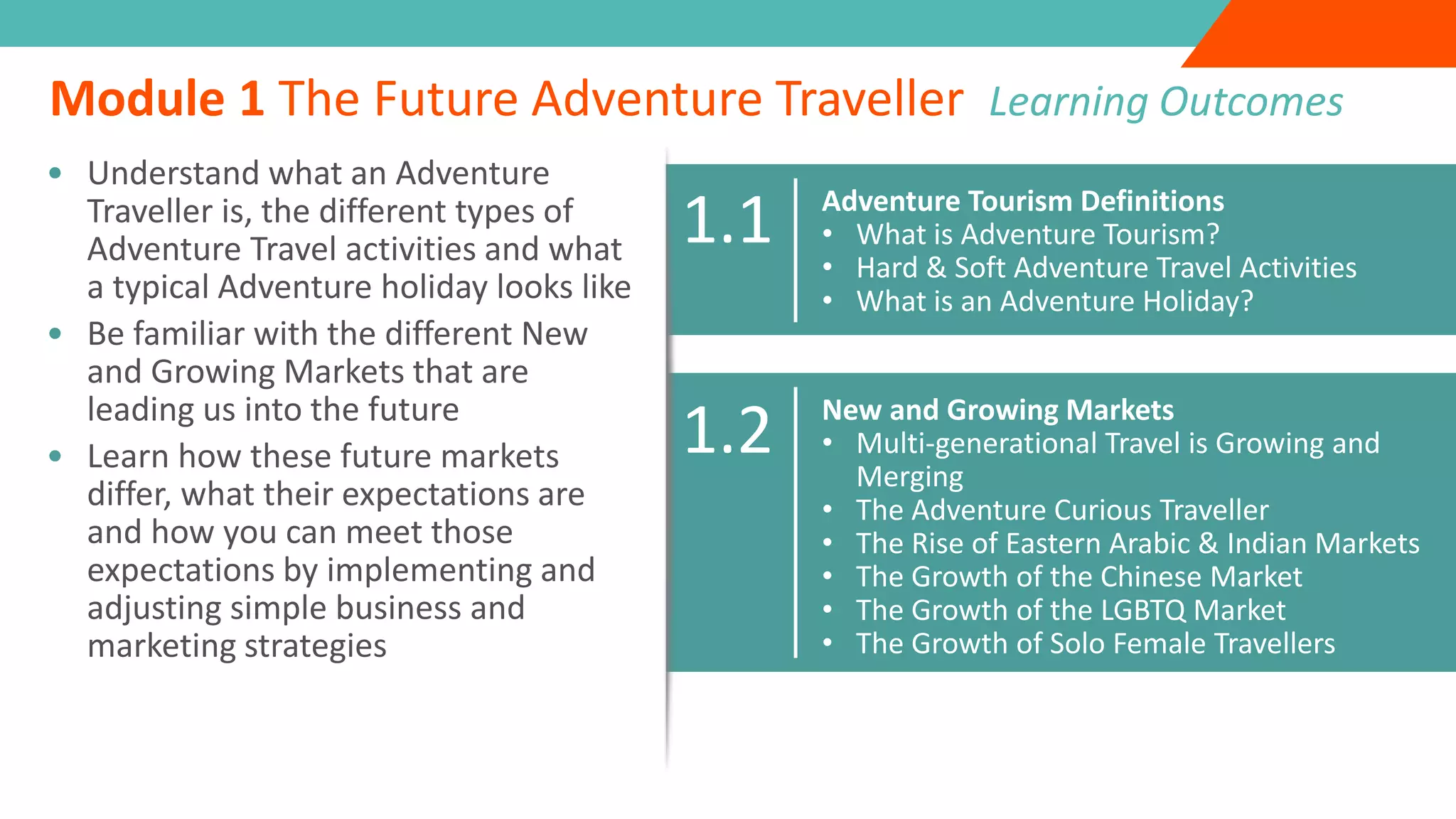 AVIP- Module 1- The future adventure traveler | PDF
