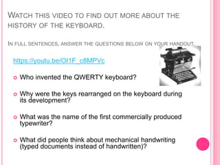A virtual field trip on the evolution of the keyboard | PPT