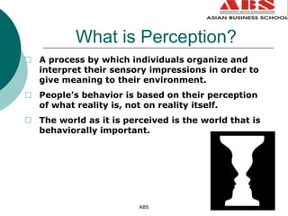 change the perception | PPTX